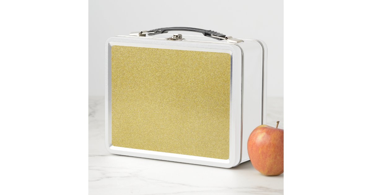 Gold Glitter, Sparkle, Glitter Background Metal Lunch Box | Zazzle