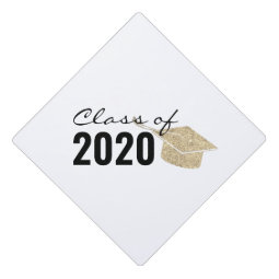 Gold Glitter Sparkle Graduation Class of 2020 Graduation Cap Topper ...