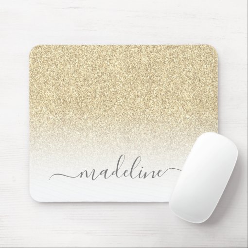 Gold Glitter Sparkle Mouse Pad | Zazzle
