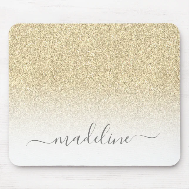 Gold Glitter Sparkle Mouse Pad | Zazzle