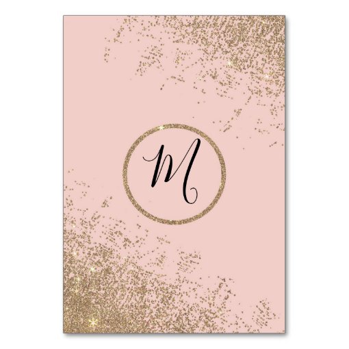 Gold Glitter Sparkles Blush Pink Table Numbers | Zazzle