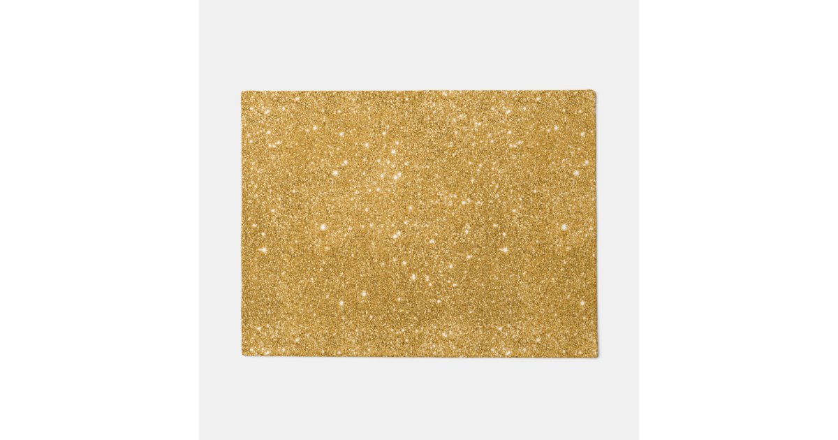 Gold Glitter Sparkles Doormat | Zazzle