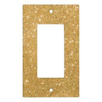 Gold Glitter Sparkles Light Switch Cover | Zazzle