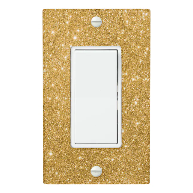 Gold Glitter Sparkles Light Switch Cover | Zazzle