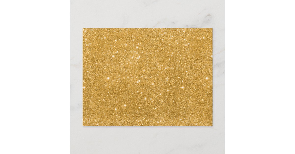 Gold Glitter Sparkles Postcard | Zazzle