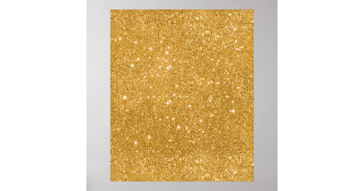 Gold Glitter Sparkles Poster | Zazzle