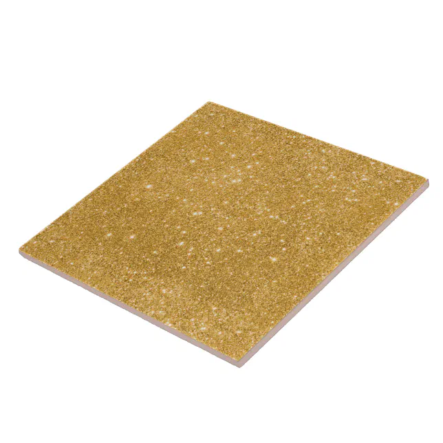 Gold Glitter Sparkles Tile | Zazzle