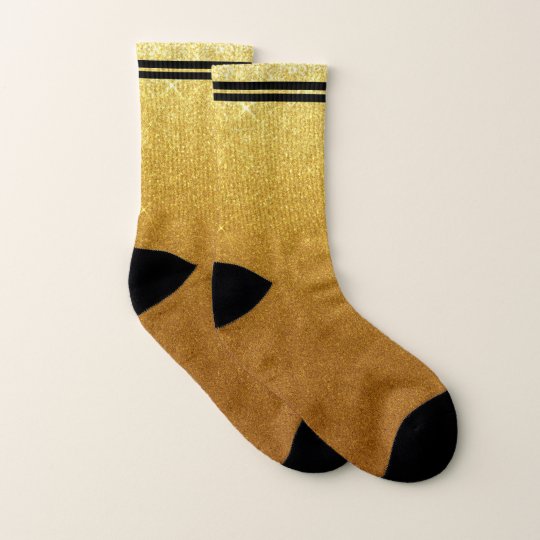 Gold Glitter Sparkling Socks | Zazzle.com