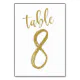 Gold Glitter Table Number 8 | Zazzle