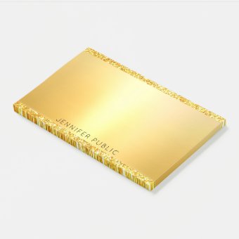 Gold Glitter Template Modern Elegant Professional Post-it Notes | Zazzle