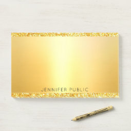 Gold Glitter Template Modern Elegant Professional Post-it Notes | Zazzle