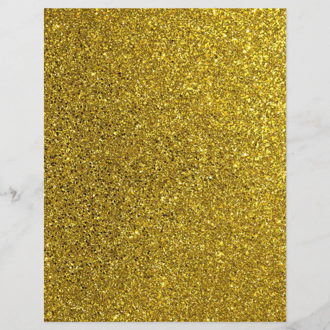 Gold Glitter Texture Scrapbook Paper | Zazzle