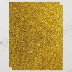 Gold Glitter Texture Scrapbook Paper | Zazzle