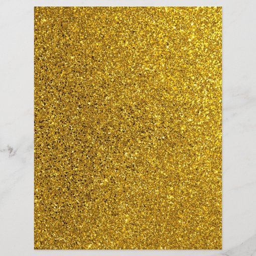 Gold Glitter Texture Scrapbook Paper | Zazzle