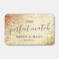 Gold Glitter The Perfect Match Wedding Matchbox | Zazzle