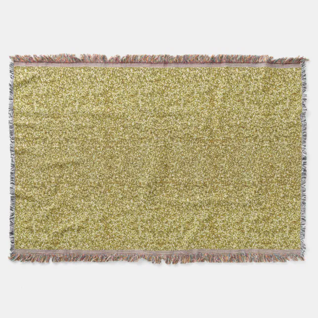 Gold Glitter Throw Blanket | Zazzle