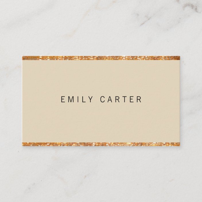 Gold Glitter Trim Variation Business Card | Zazzle.com
