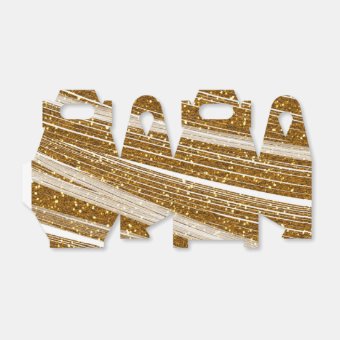 Gold Glitter & White Sparkle Party Favor Boxes | Zazzle