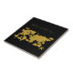Gold Glitter World Map on Black Elegant Adventure Ceramic Tile | Zazzle