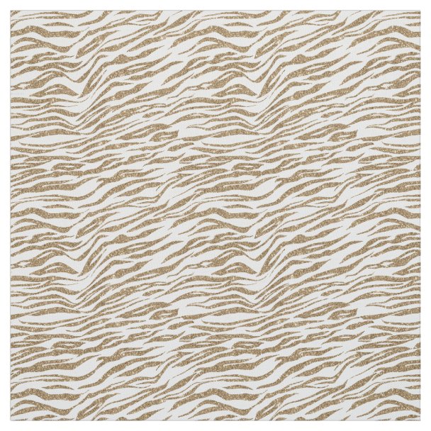 Elegant Gold Glitter Zebra Green Animal Print Fabric | Zazzle