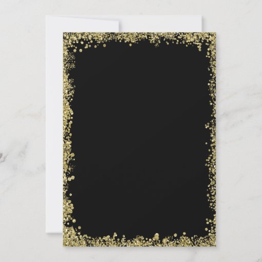 Gold Glitters Border Typography Graduation Party Invitation | Zazzle