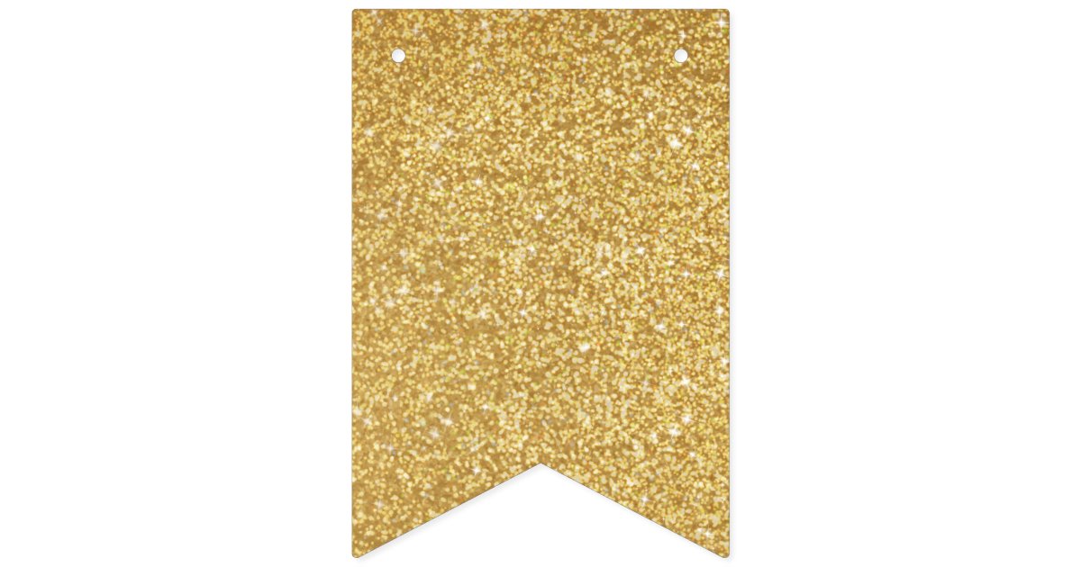 Gold Glitters. Bunting Flags | Zazzle