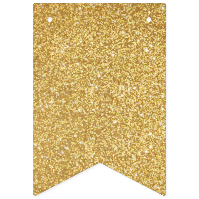 Gold Glitters. Bunting Flags | Zazzle