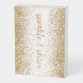 Gold Glitz Glitter Sparkle Wooden Box Sign | Zazzle