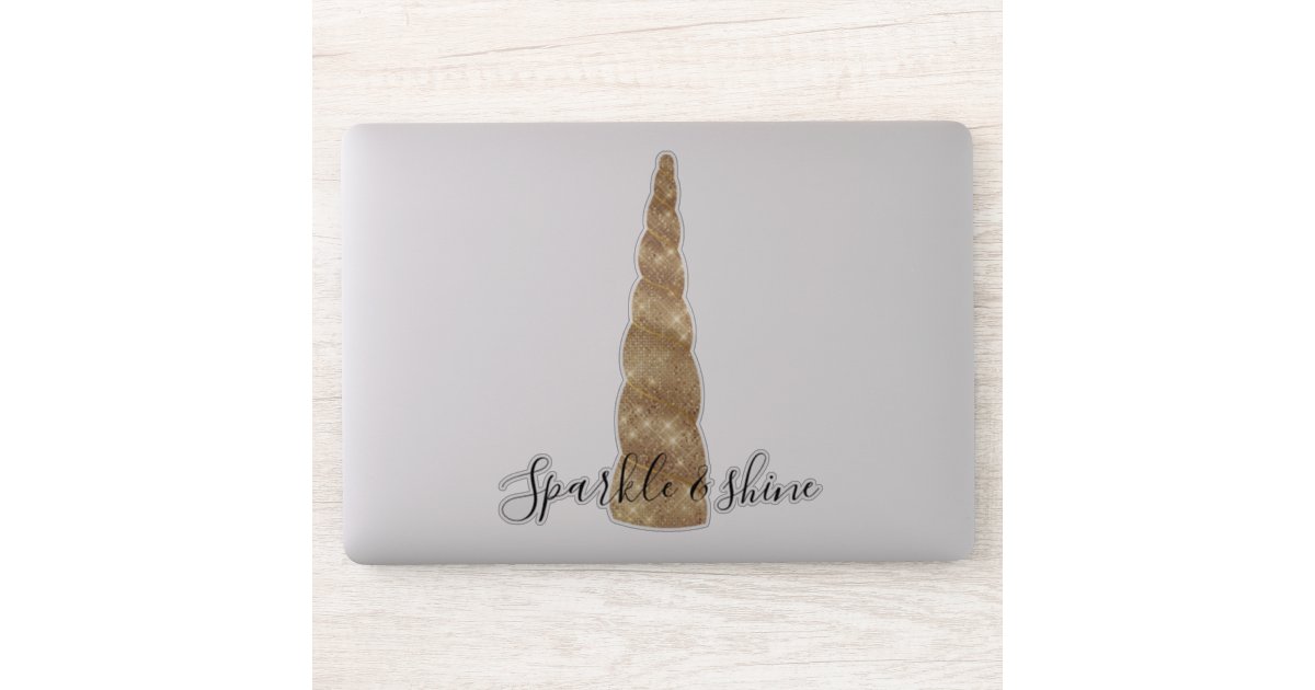 Gold Glitz Unicorn Sparkle Sticker | Zazzle