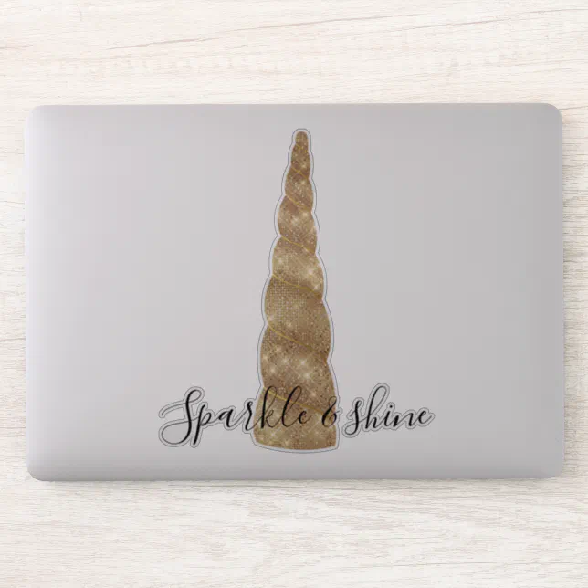 Gold Glitz Unicorn Sparkle Sticker | Zazzle