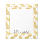 Gold Glitzy Pineapples Notepad | Zazzle