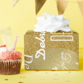 Gold Golden Glitter personalized name pattern Wrapping Paper | Zazzle