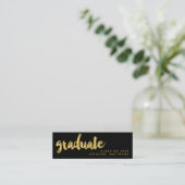 Gold Graduate Script | Business Card | Zazzle
