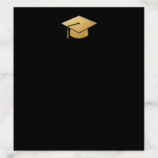 Gold Graduation Cap Announcement Envelope Liner | Zazzle