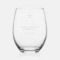 Gold Graduation Cap Laurel Personalized Grad Gift Stemless Wine Glass ...