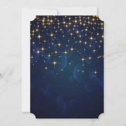 Gold Graduation Cap,Stars Blue Graduation Invitation | Zazzle