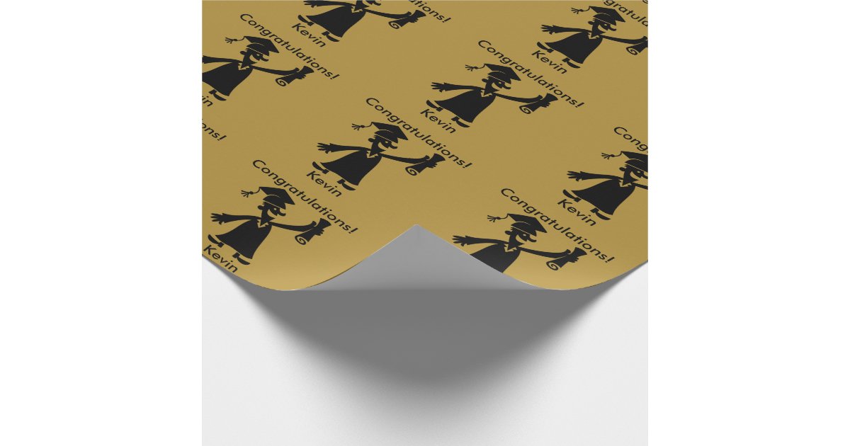 Gold Graduation - Congratulations Wrapping Paper | Zazzle