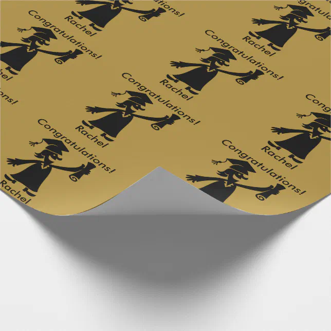 Gold Graduation - Congratulations Wrapping Paper | Zazzle