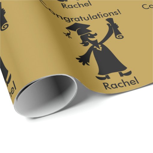 Gold Graduation - Congratulations Wrapping Paper | Zazzle