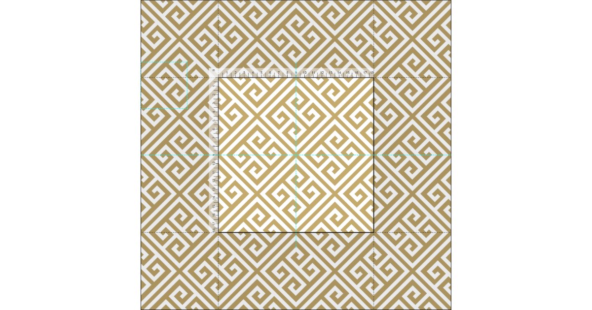 Gold Greek Key Large Scale Fabric | Zazzle