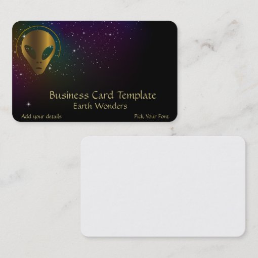 Gold Grey Alien - Logo Ancient Alien Business Card | Zazzle