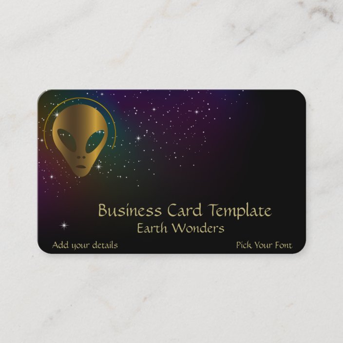 Gold Grey Alien - Logo Ancient Alien Business Card | Zazzle.com