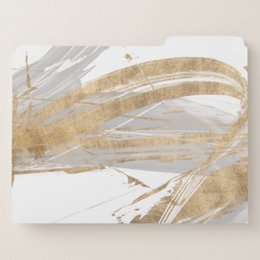 Gold & Grey File Folder | Zazzle