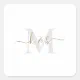 Gold & Grey Monogram Swash Script II Square Sticker | Zazzle