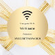 Gold guest customer wifi network password classic round sticker | Zazzle