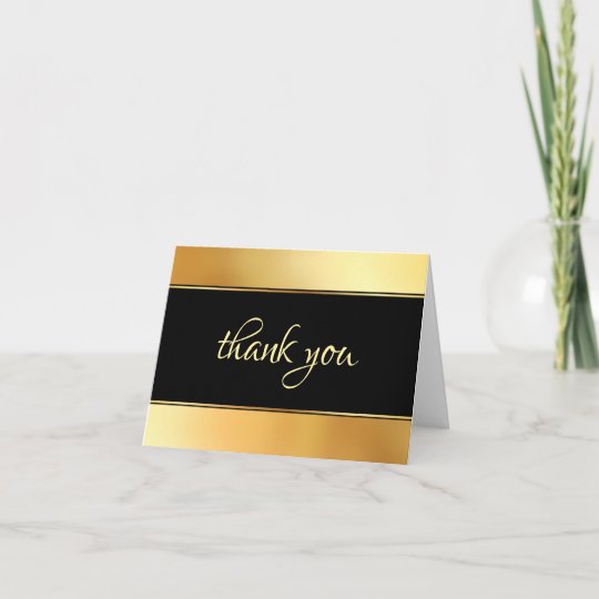Gold Handwritten Hand Script Thank You Template | Zazzle.com