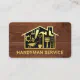 Gold Handyman Tools Home On Timber Grain Business Card | Zazzle