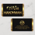 Gold Handyman Tools On Gold Layers Business Card | Zazzle