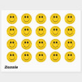 Gold Happy Face Personalized Classic Round Sticker | Zazzle