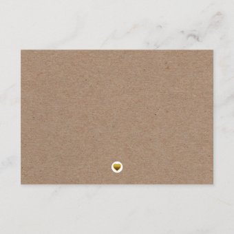 Gold heart cardboard wedding details insert card | Zazzle